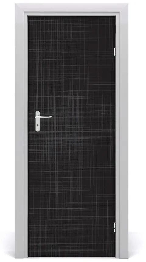 Poster adesivo per porta Texture di lino 85x205 cm | BIANO