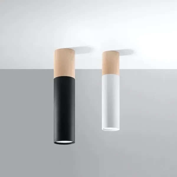 Sollux SL.0635 - Plafoniera PABLO 1xGU10/40W/230V nero | BIANO