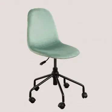 Sedia Da Scrivania In Velluto Glamm Verde Abete - Sklum | BIANO