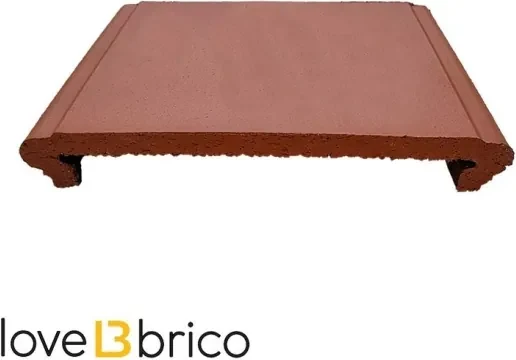 Coprimuro doppio toro interno 12,5 cm in cotto trattato Cotto Furnò ...