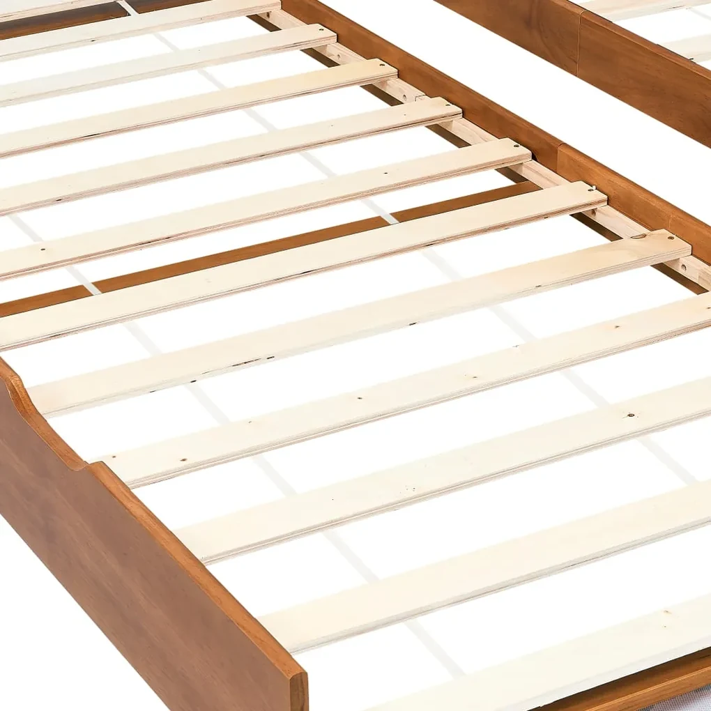 Divano Letto a Scomparsa Marrone Miele Legno di Pino 90x200 cm | BIANO