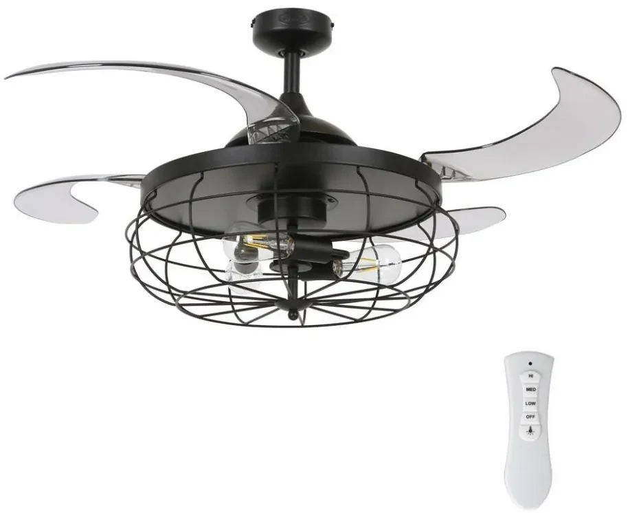 FANAWAY 212920 - Plafoniera LED INDUSTRI 3xE27/4W/230V nero + TC | BIANO