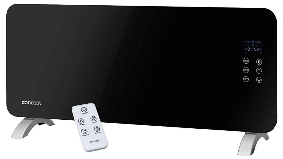 Concept KS4010 - Termoconvettore elettrico 2000W IP24 nero+telecomando | BIANO