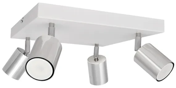 Faretto LED TUNE 4xGU10/4,8W/230V cromo opaco/bianco | BIANO