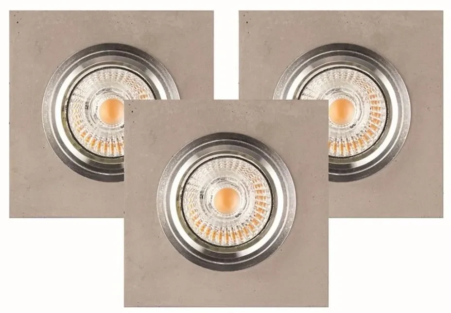 Spot-Light 2515336 - Set 3 faretti LED VITAR 1xGU10/5W/230V cemento | BIANO