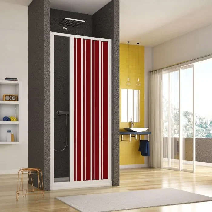 Box Doccia nicchia in pvc -un lato apertura laterale a soffietto doghe ...