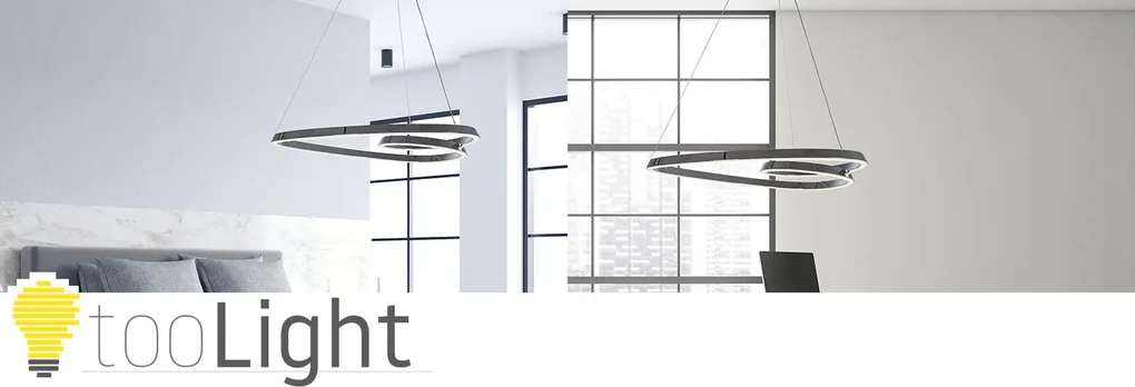 Lampada Da Soffitto Pensile Ring Moderno LED+Telecomando APP798-cp ...