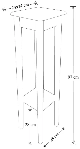 Colonna in legno LACCATA BIANCA porta vaso TRIS DI COLONNE | BIANO