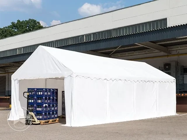 TOOLPORT 3x4 m tenda capannone, PVC 750, telaio perimetrale, verde ...