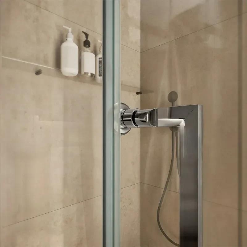 Box doccia angolare 70x90 con porta battente cristallo trasparente e ...