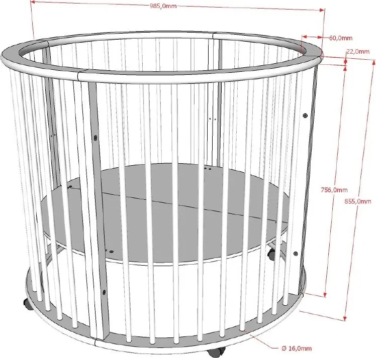 Box in legno di faggio bianco 90x90 cm Dino - Vipack | BIANO