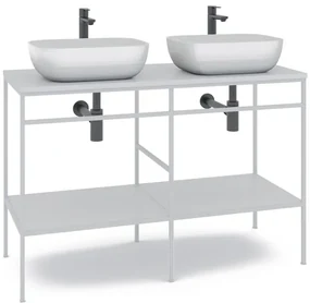 Mobile bagno da terra con lavabo L 120 x H 92 x P 45.5 cm bianco per ...