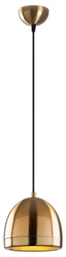 Lampada a sospensione color bronzo con paralume in metallo ø 17 cm Mugo ...